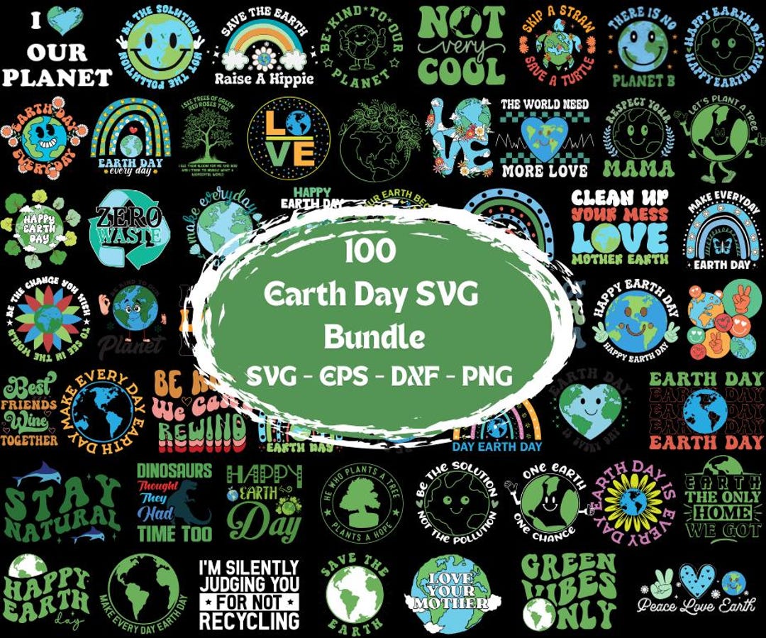 Earth Day SVG Bundle, Eco-friendly Designs (digital Download) - Etsy