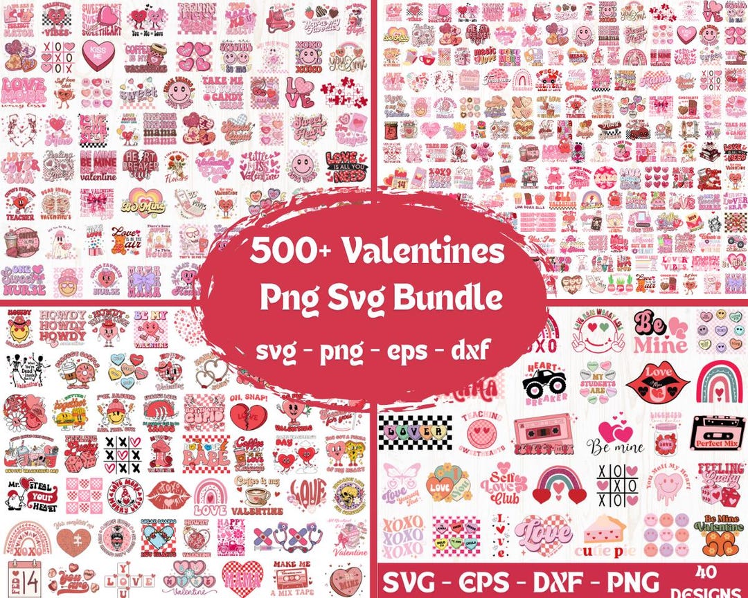 500+ Valentines Bundle Png, Valentine Mega Bundle Png, Valentine ...