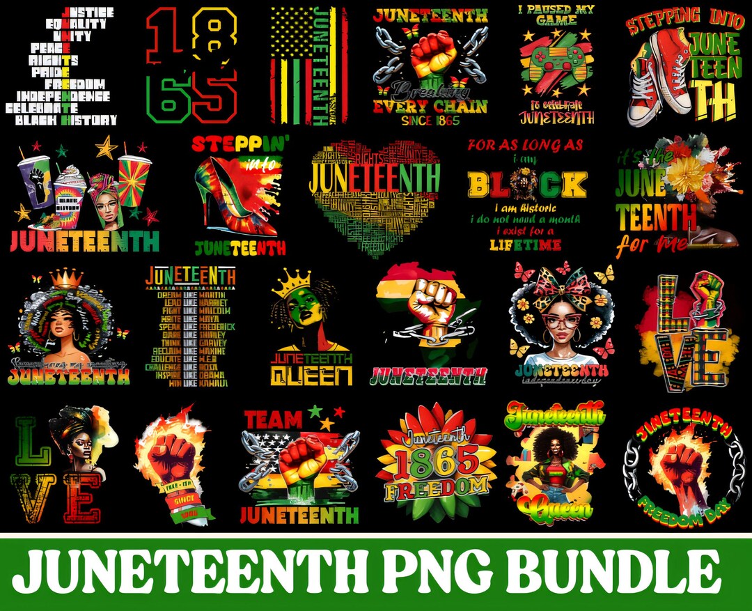 Juneteenth PNG Bundle: Black History, Freedom Day Designs (digital File ...
