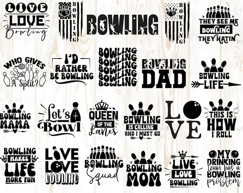 Bowling SVG Bundle, Bowling SVG PNG, Bowler Svg, Bowling Quotes Svg ...