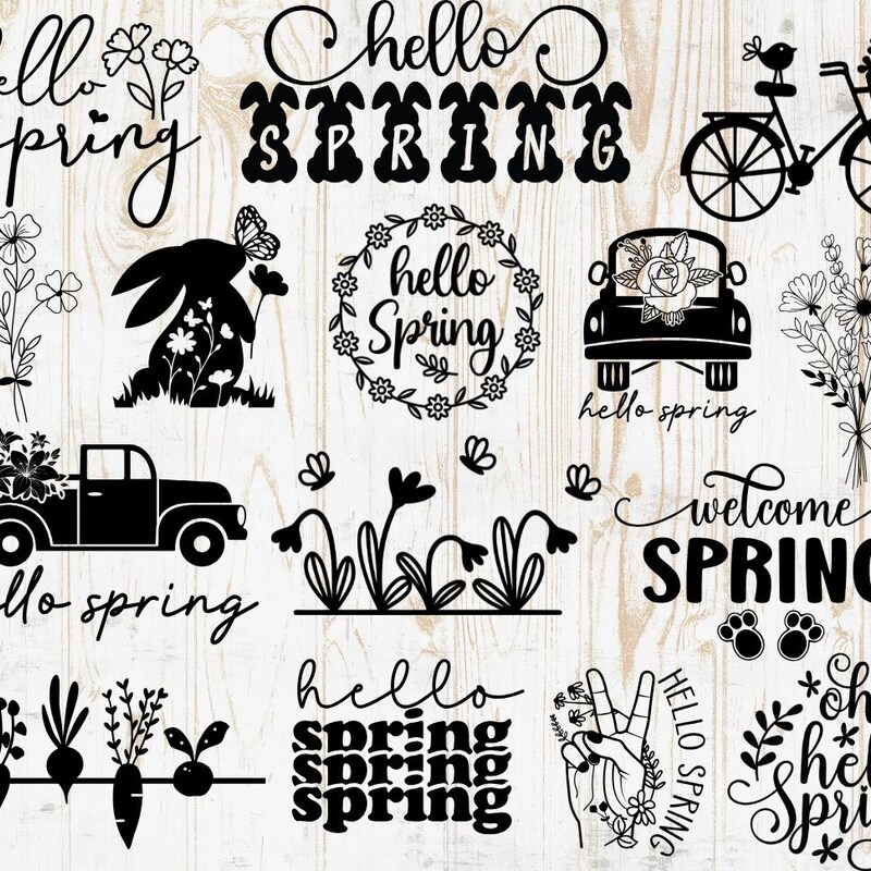 Spring is Here Clipart - Etsy