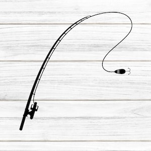 Fishing Rod SVG: Laser Cut File, Cricut, Silhouette (digital Download ...