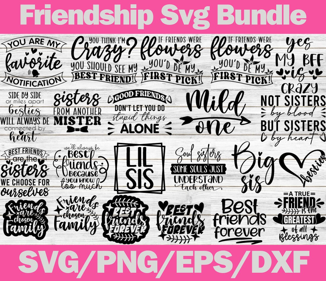 Friendship Svg Bundle, Friends Svg, Best Friends Svg, Friendship Svg ...