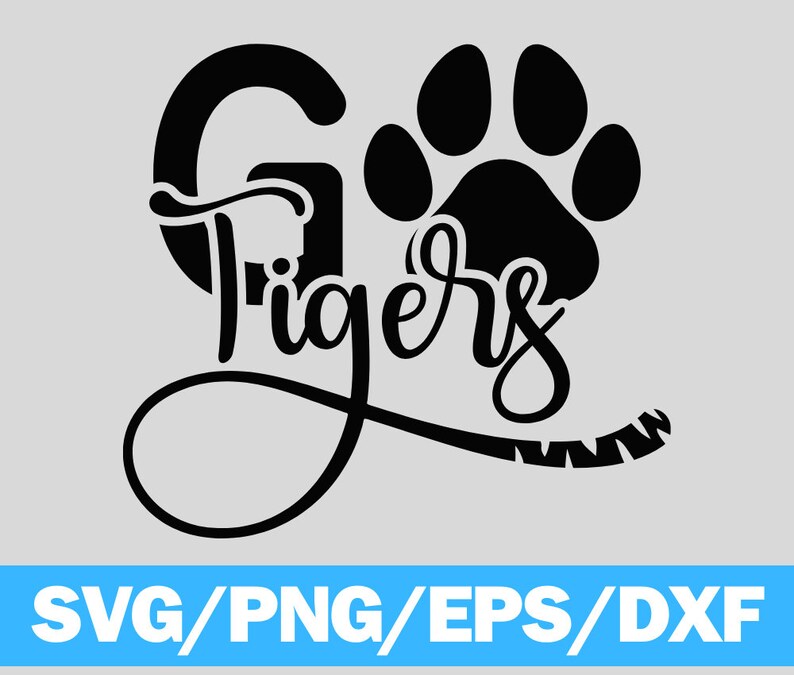 Go Tigers Svg, Paw Svg, Tigers Svg, Football Svg, Tigers Football Svg ...