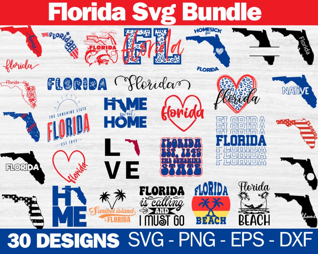 Florida Svg Bundle, Florida Png, Florida Clipart, Florida State Svg ...