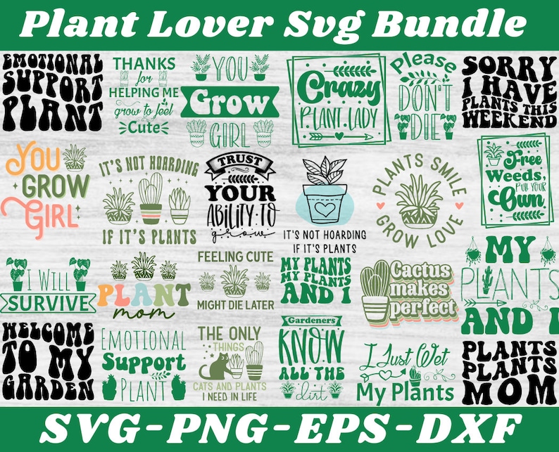 Plant Svg Bundle, Plant Lover Svg, Plant Mom Svg, Plant Owner Svg ...
