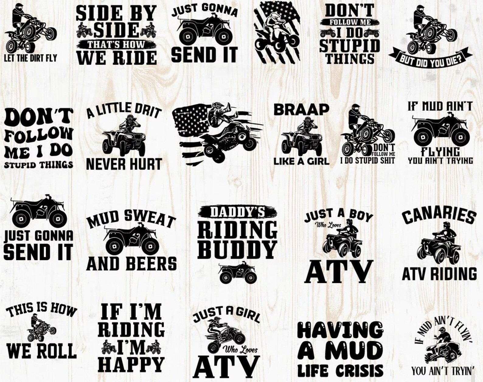 ATV SVG Bundle, Quad SVG Bundle, Quad Cricut, 4 Wheeler SVG, Quad-Shirt ...