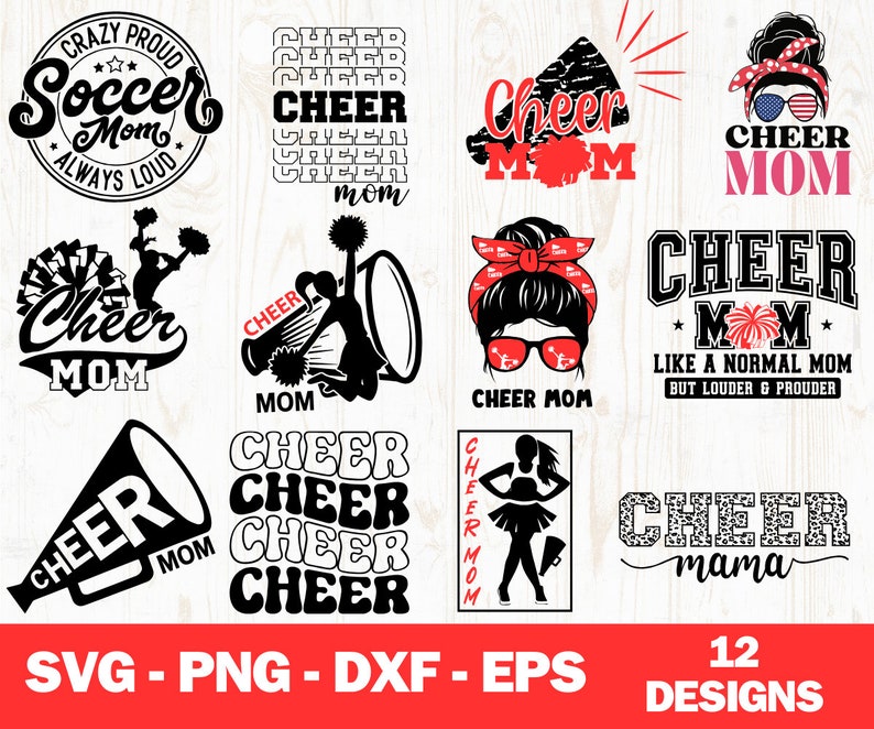 Cheer Mom Svg Bundle, Cheer Life Svg, Cheerleader Svg Files ...