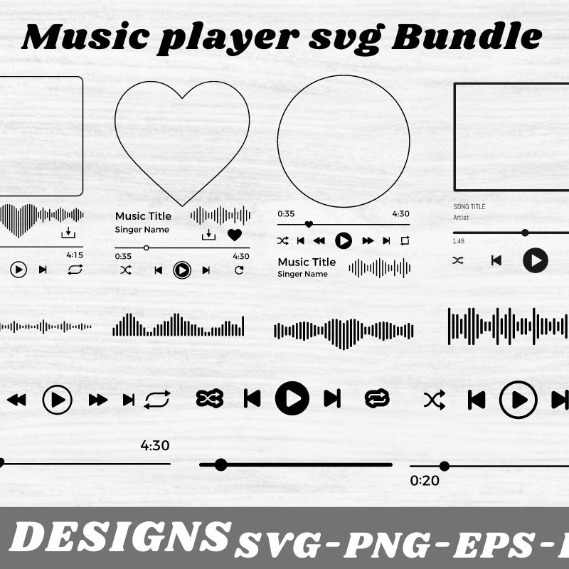 Music Player Svg - Etsy