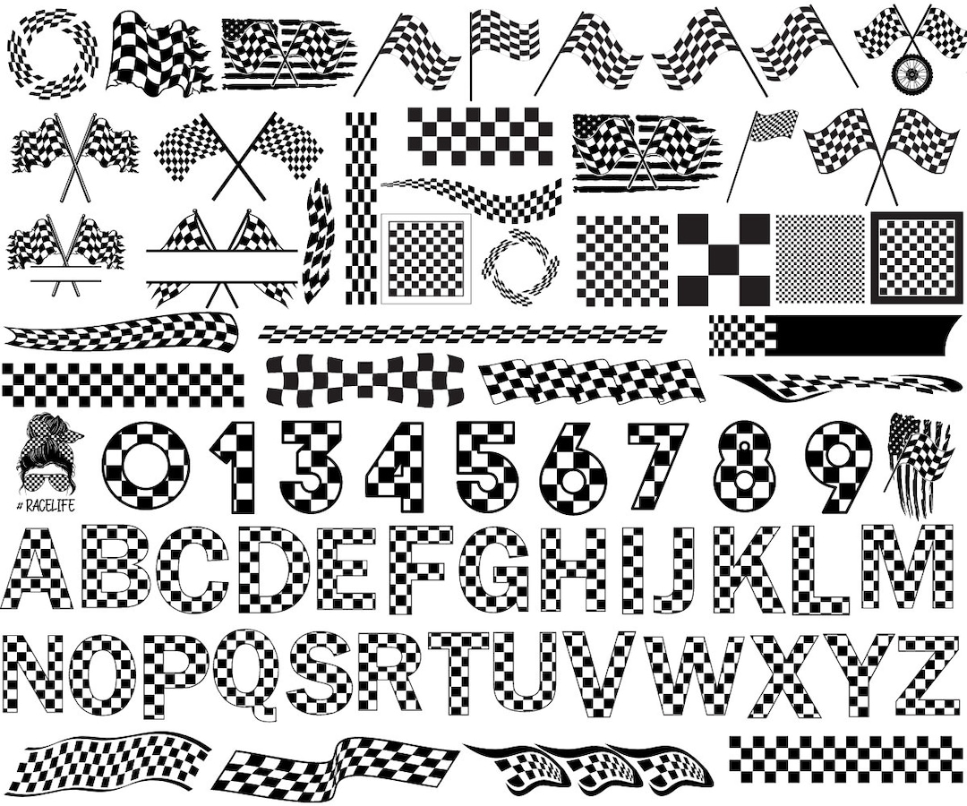 RACING FLAG SVG, Instant Download, Racing Stripes Svg, Racing Clipart ...