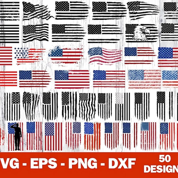 Distressed American Flag Svg - Etsy