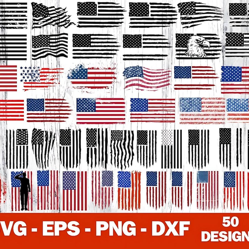 Distressed American Flag Svg - Etsy