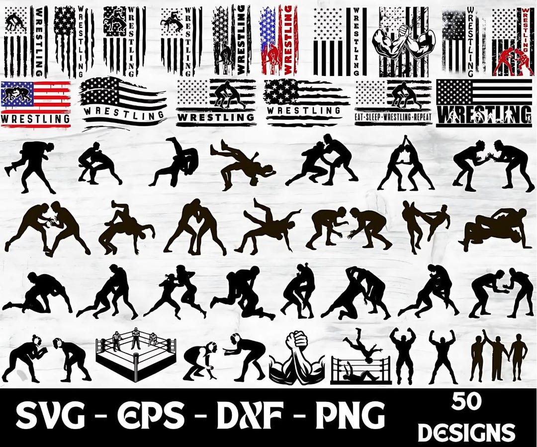 Wrestling SVG Bundle, Mom Dad Designs, Silhouette Clipart, PNG Cut ...