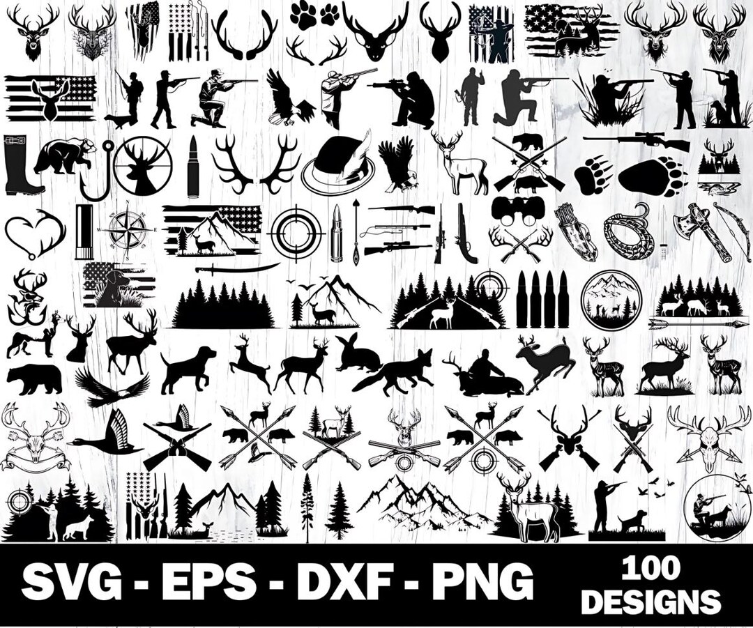 HUNTING SVG Bundle, Hunter Svg, Deer Hunting Svg, Hunting Clipart ...