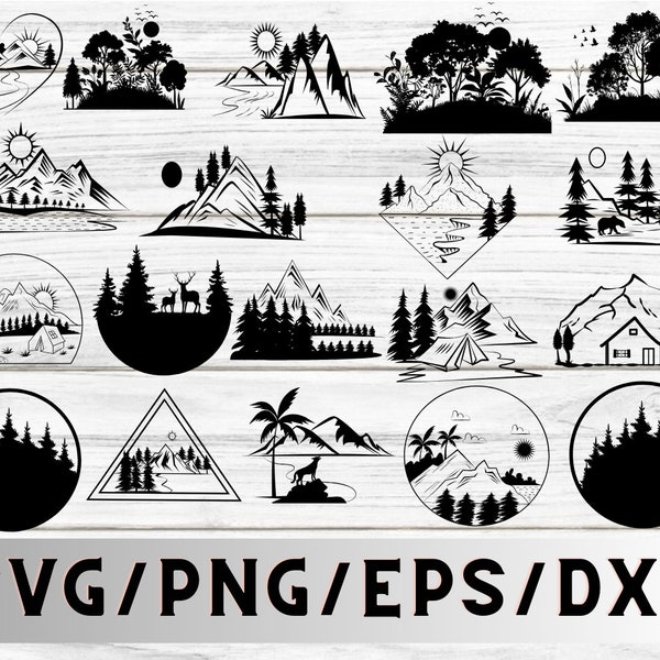 Landscape Svg - Etsy