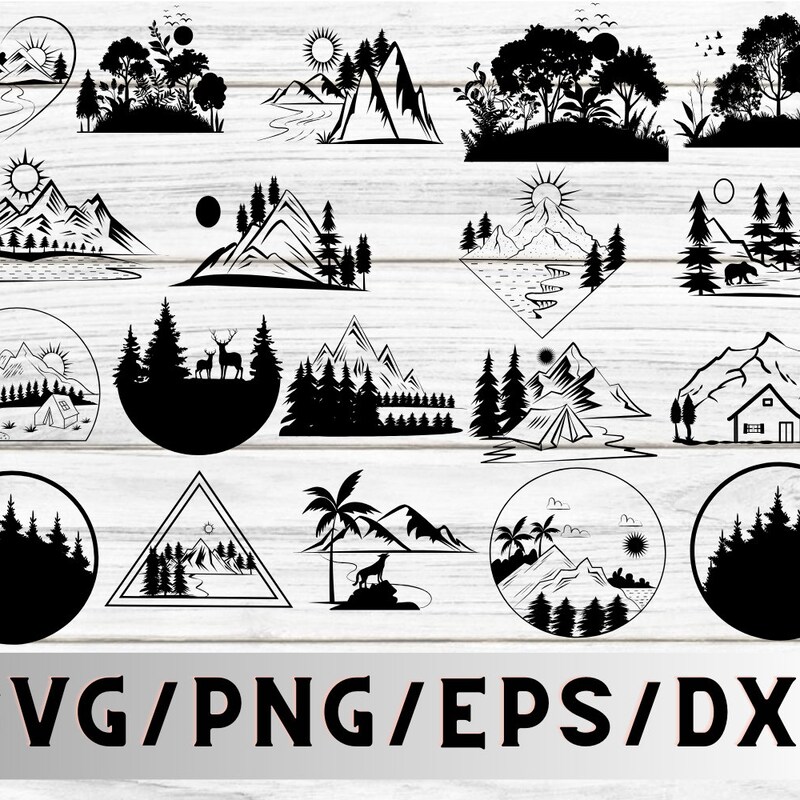 Landscape Svg - Etsy