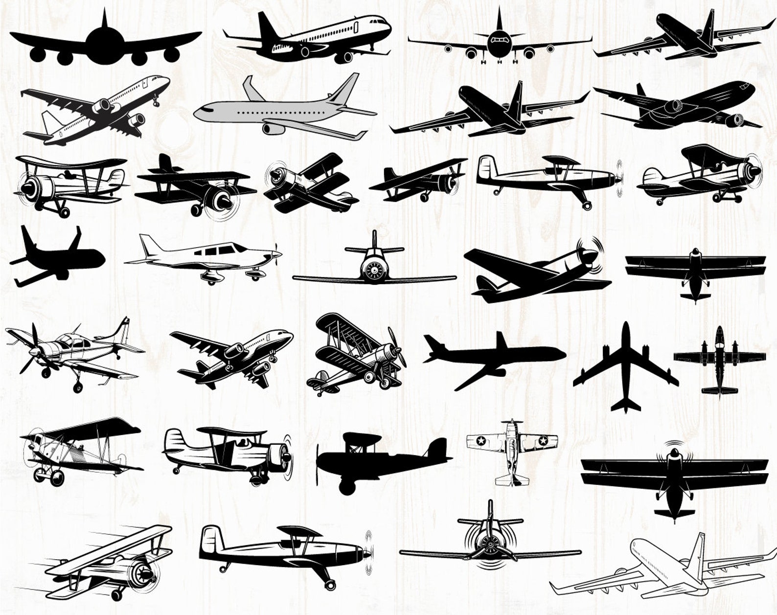 Airplane Svg/ Biplane SVG/ War Plane Svg/military Plane/ Airplane ...