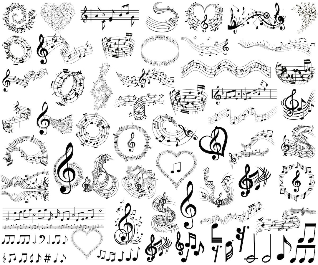 MUSIC NOTES SVG, Music Notes Bundle Svg, Music Notes Clipart , Music ...