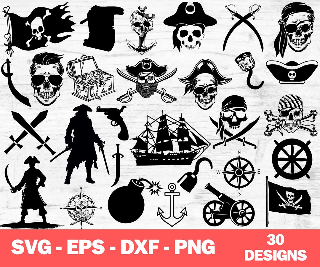 Pirate SVG Bundle, Pirate SVG, Pirate Silhouette, Pirate Ship Svg ...