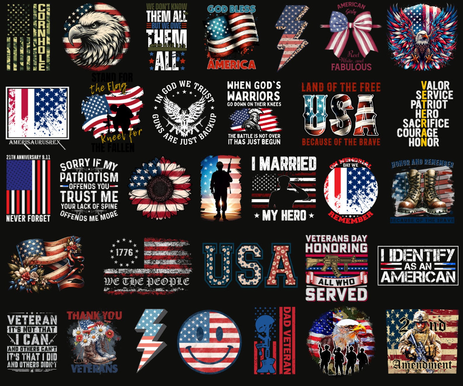 32+ Veteran Military PNG Bundle, Patriotic USA Army Designs, Memorial ...