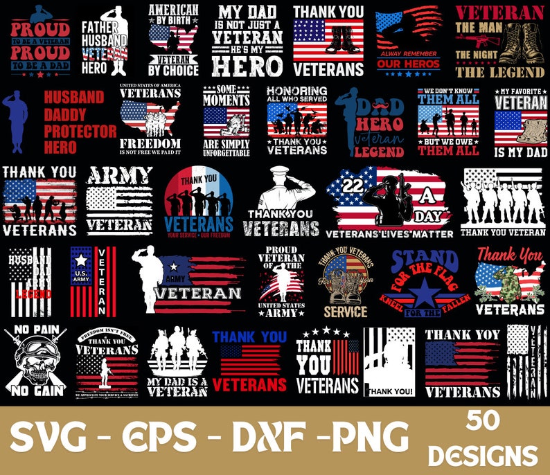 Veteran Svg Bundle, Military Svg Bundle, Patriotic Svg Bundle, Army ...