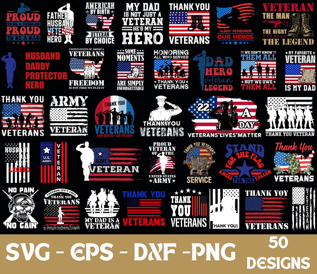 Veteran Svg Bundle, Military Svg Bundle, Patriotic Svg Bundle, Army ...