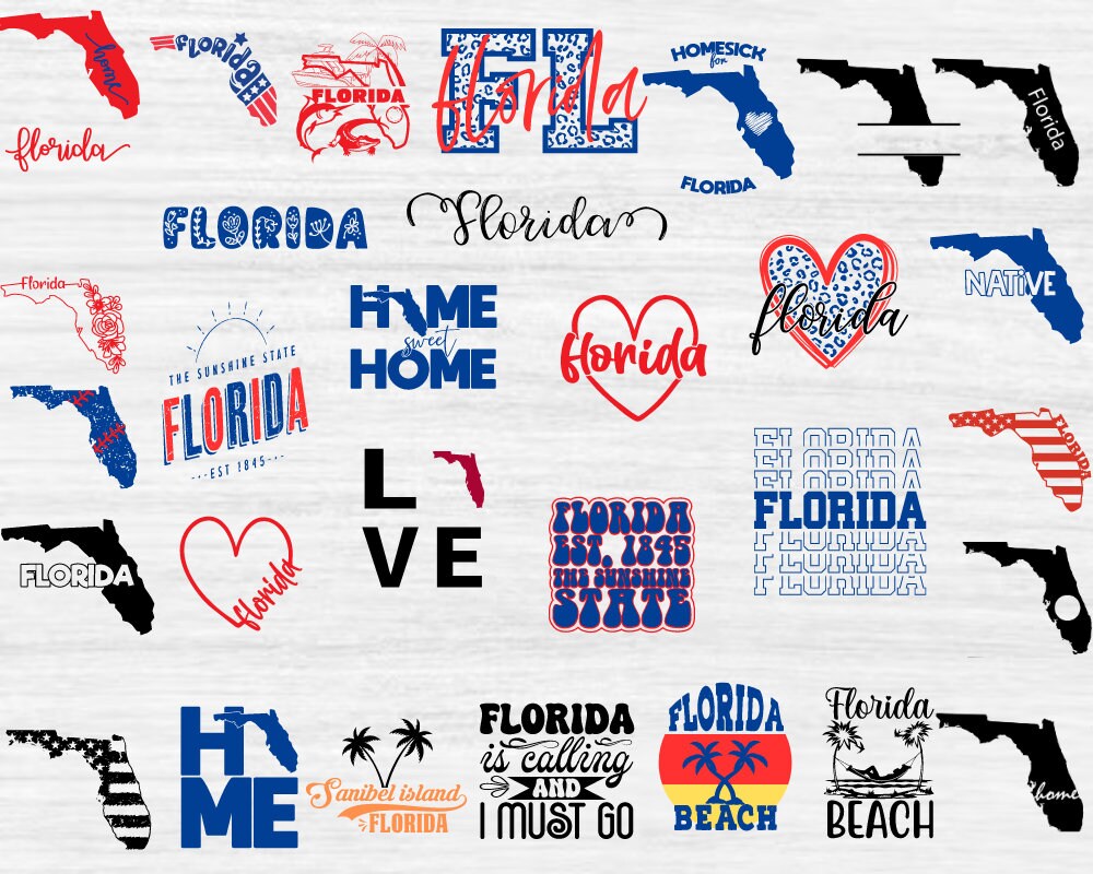 Florida Svg Bundle, Florida Png, Florida Clipart, Florida State Svg ...