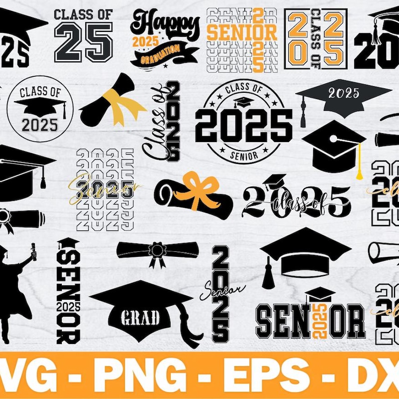 Graduation Cap 2025 Clipart - Etsy
