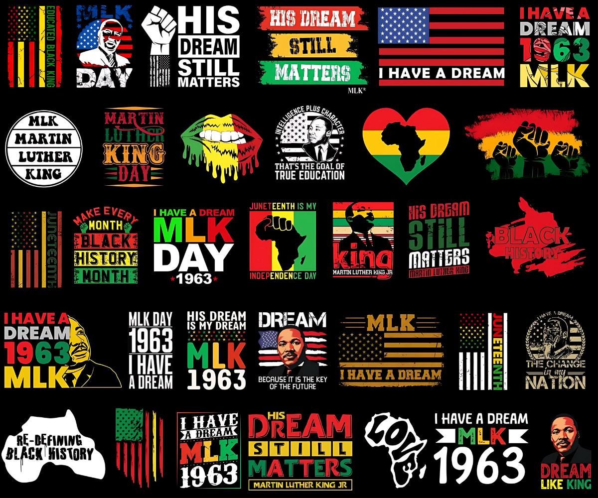 33+ MLK Day SVG PNG Bundle, Martin Luther King Quotes, Black History ...