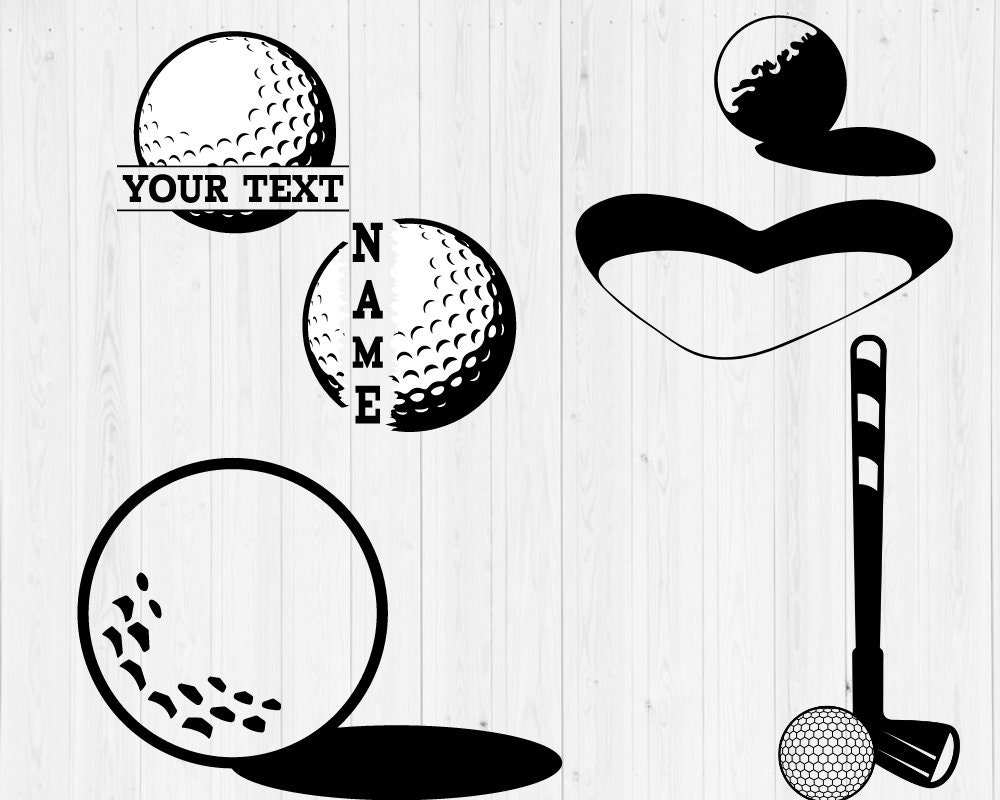 Golf Svg Bundle, Golf Monogram Svg, Split Monogram Svg, Golf Name Frame ...