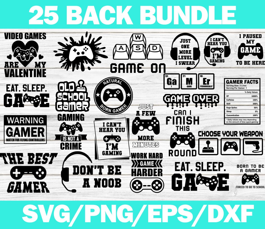 Gamer SVG Bundle, Funny Gamer SVG, Gamer Svg, Video Games Svg, Boys ...