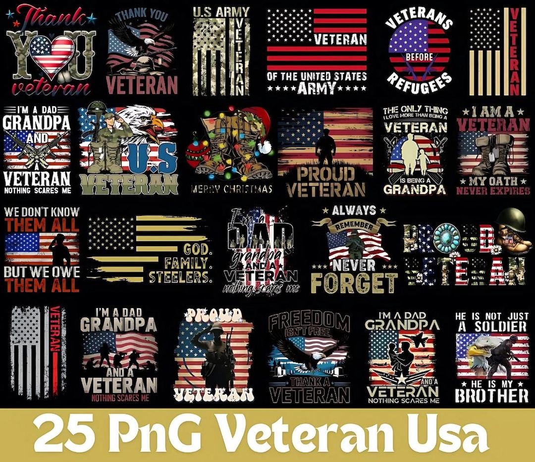 Patriotic Veteran PNG Bundle: Sublimation Designs (digital Download) - Etsy