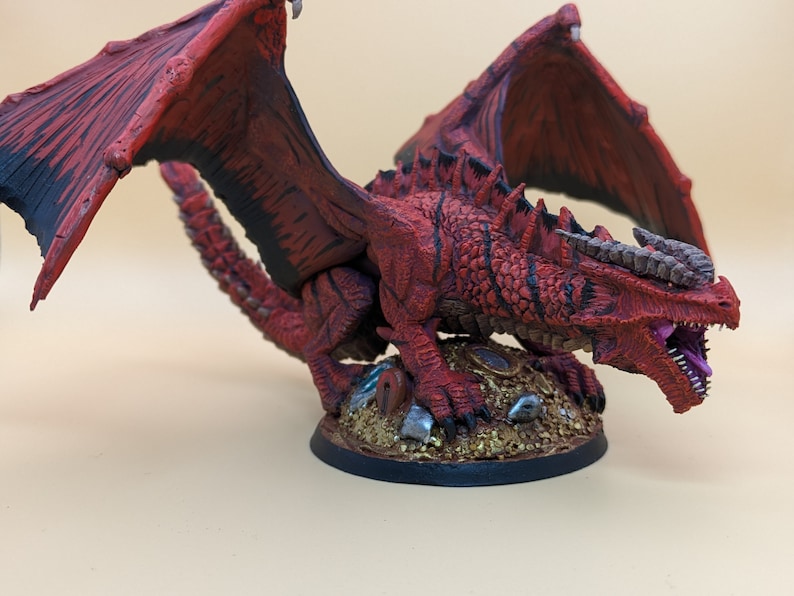 Adult/ancient Red Dragon One of a Kind Handmade Miniature Dnd. Custom ...