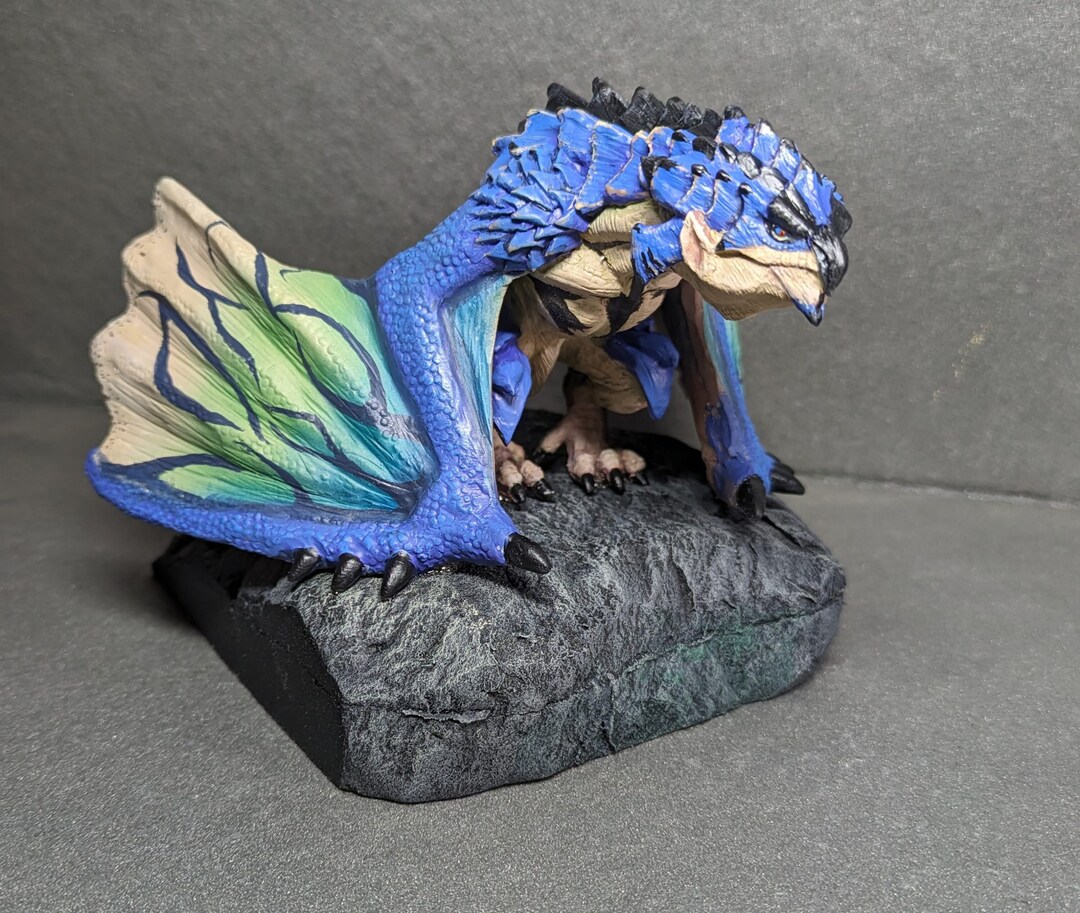 Azure Rathalos Sculpture Monster Hunter Handmade Polymer Clay Custom ...