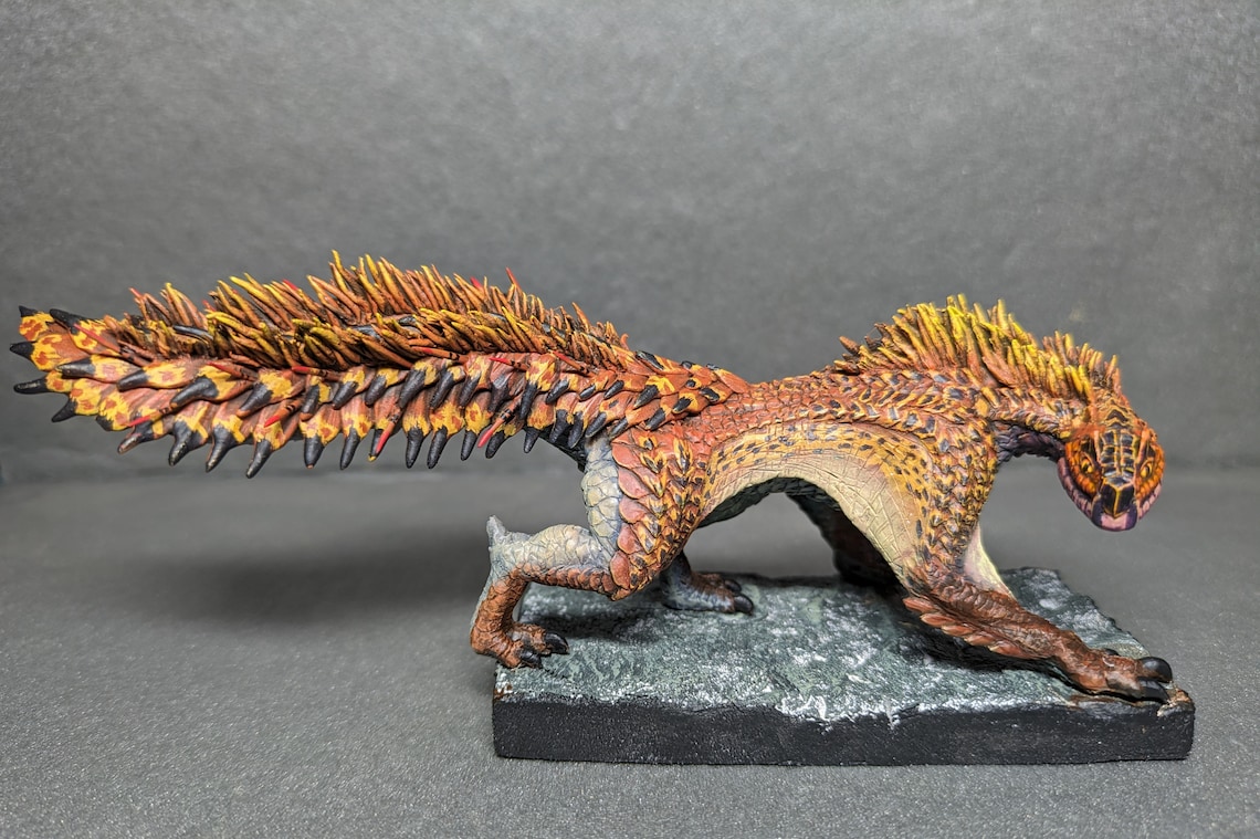 Viper Tobi-kadachi From Monster Hunter Series. Handmade Miniature of Polymer Clay. Custom Figure ...