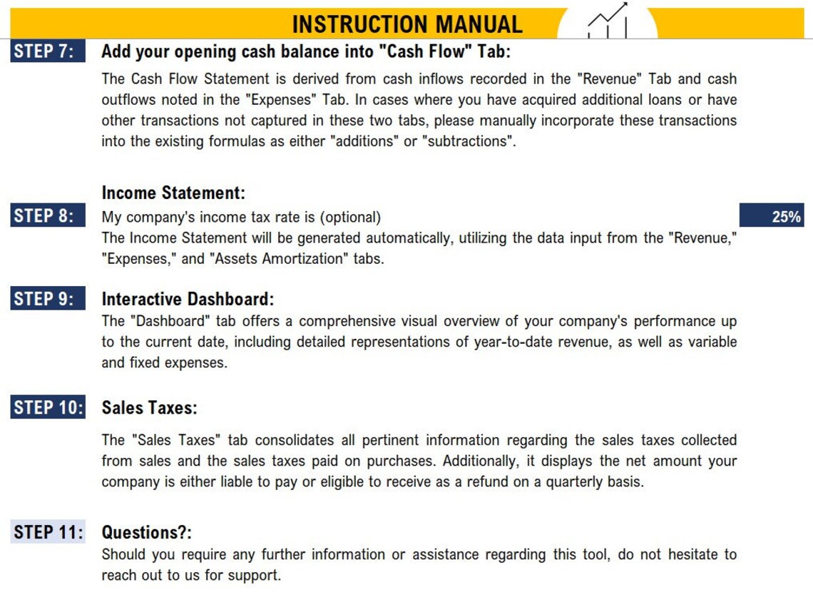 Revenue and Costs Tracker Automated Monthly Income Statement in Excel ...