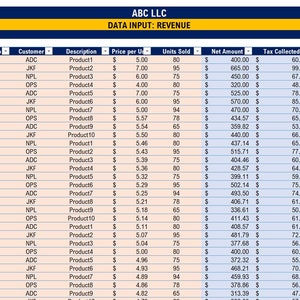 Revenue and Costs Tracker Automated Monthly Income Statement in Excel ...