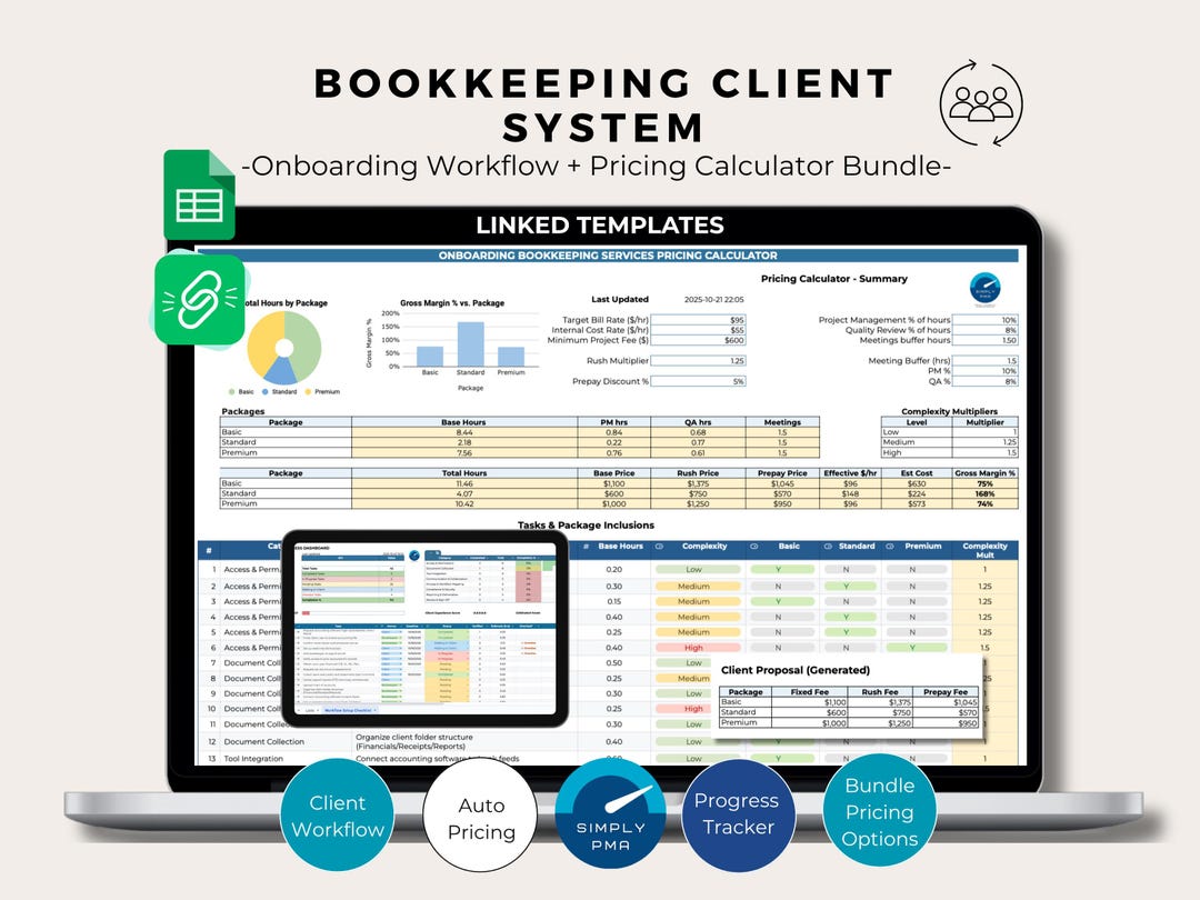Bookkeeping Client System Onboarding Workflow and Pricing Calculator ...