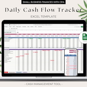 Daily Cash Flow Tracking Excel Template | Small Business Cash ...