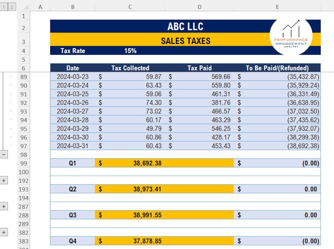 Revenue and Costs Tracker Automated Monthly Income Statement in Excel ...