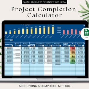 Long-term Project Percentage of Completion Revenue Calculator - Excel ...