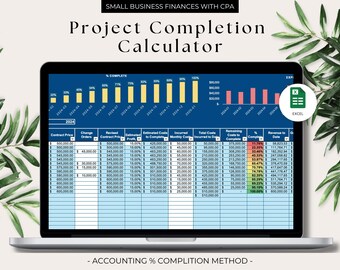 Long-term Project Percentage of Completion Revenue Calculator - Excel ...