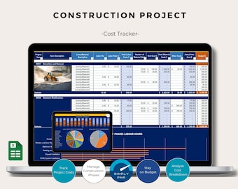 Construction Project Cost Tracker Interactive Dashboard Bookkeeping Job ...