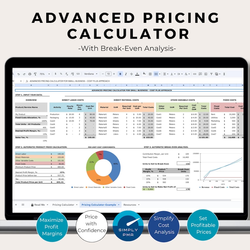 Pricing Model Excel Template - Etsy UK