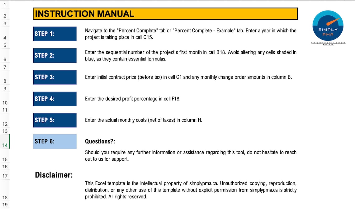 Project Completion Revenue Calculator Excel Template Accounting ...
