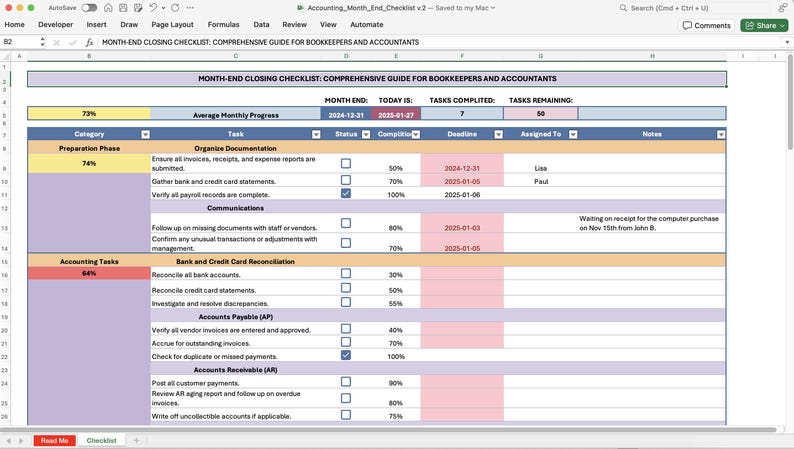 Month-end Closing Checklist for Bookkeepers and Accountants Bookkeeping ...