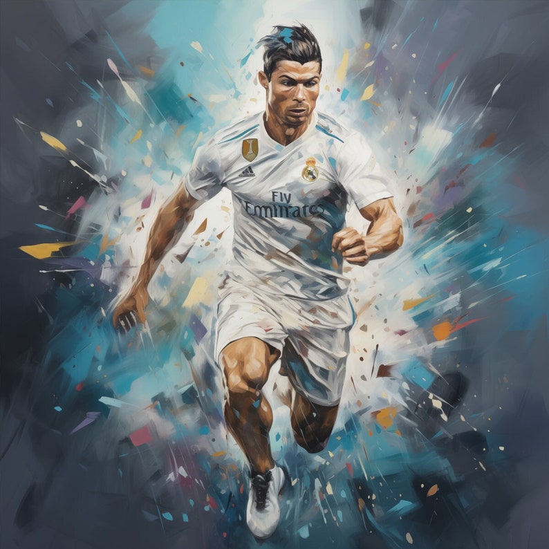 Cristiano Ronaldo AI Generated Stunning Digital Artwork Poster ...
