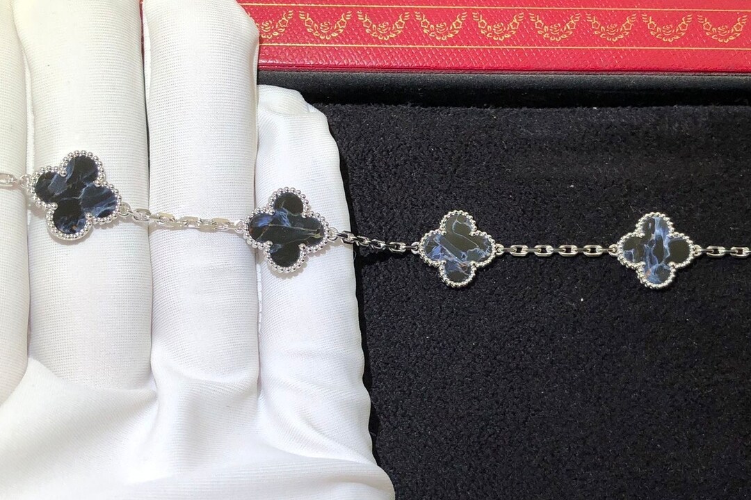 VCA 18K White Gold & Pietersite Natural Stone - Etsy