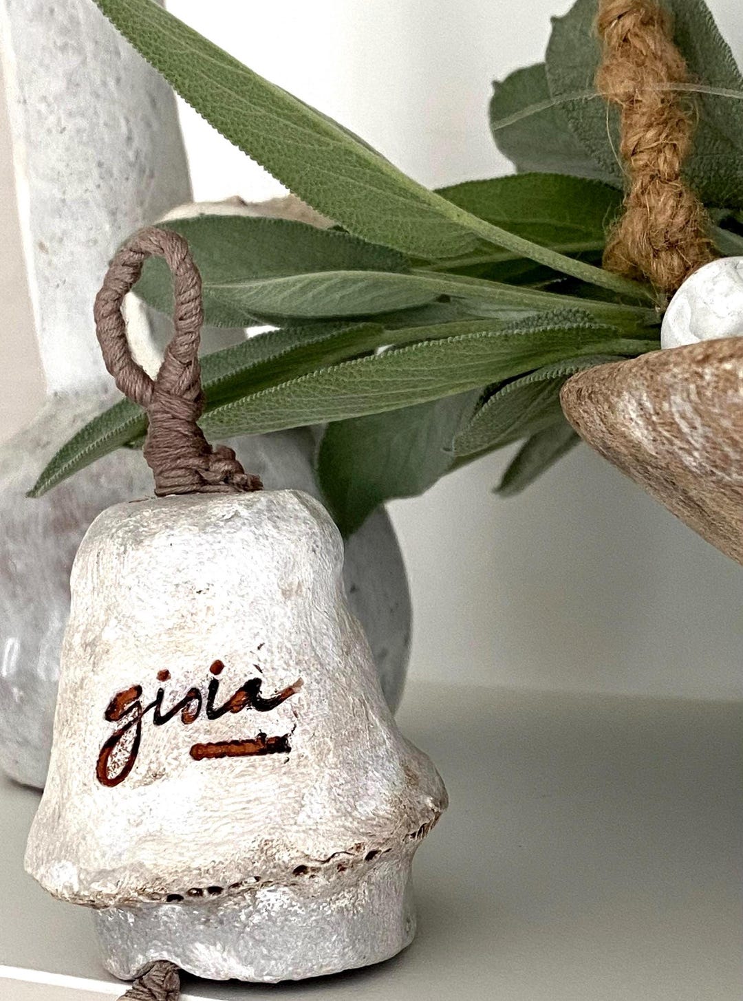 Ceramic Wind Chime Handmade for Room and Garden, Beach House Look, Wall ...