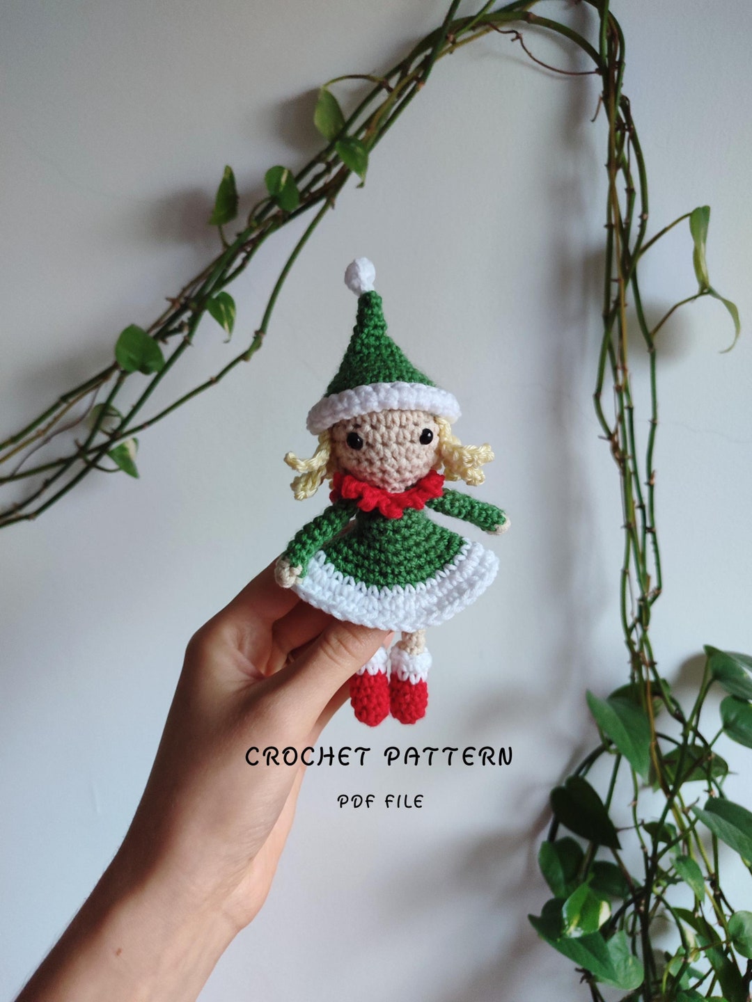 Cute Crochet Amigurumi Girl Elf Pattern. Crochet Amigurumi Pattern. Pdf ...